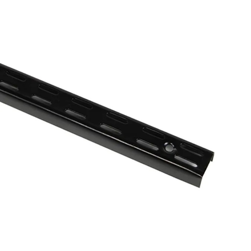 Mensulas y estantes,Sistema rapi estant, Riel doble sc negro x 2,00 mts.