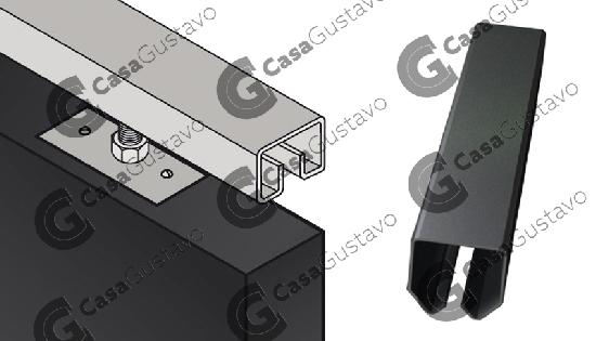 Portones corredizos,Rieles superiores, Riel superior 170l hierro 1,6mm ...