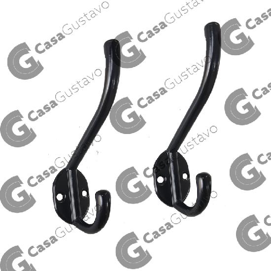 Accesorios,Percheros, Percha doble negra d06 01